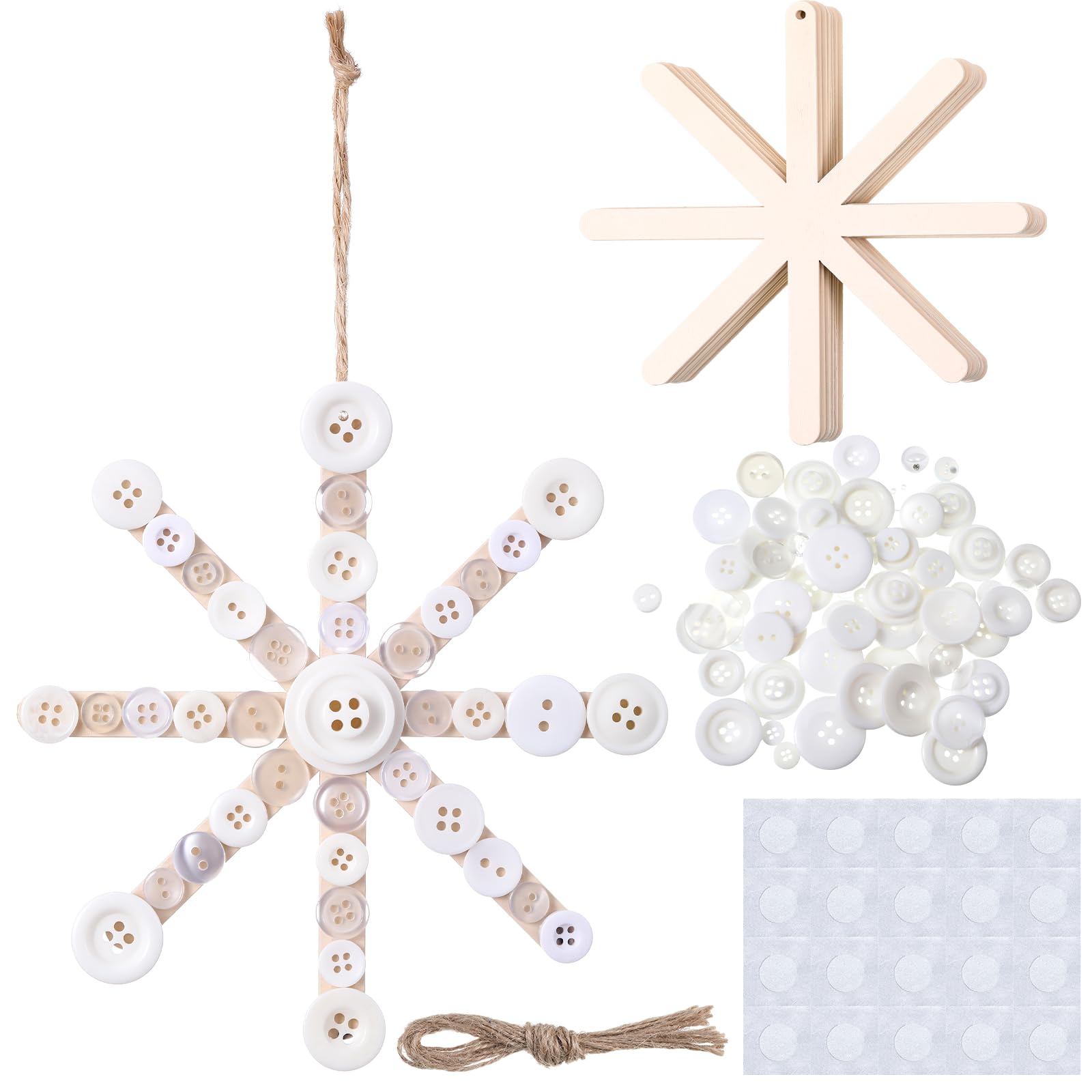 Amazon.com: CraftyDream 12 Set Christmas Snowflake Craft Kit for Kids ...