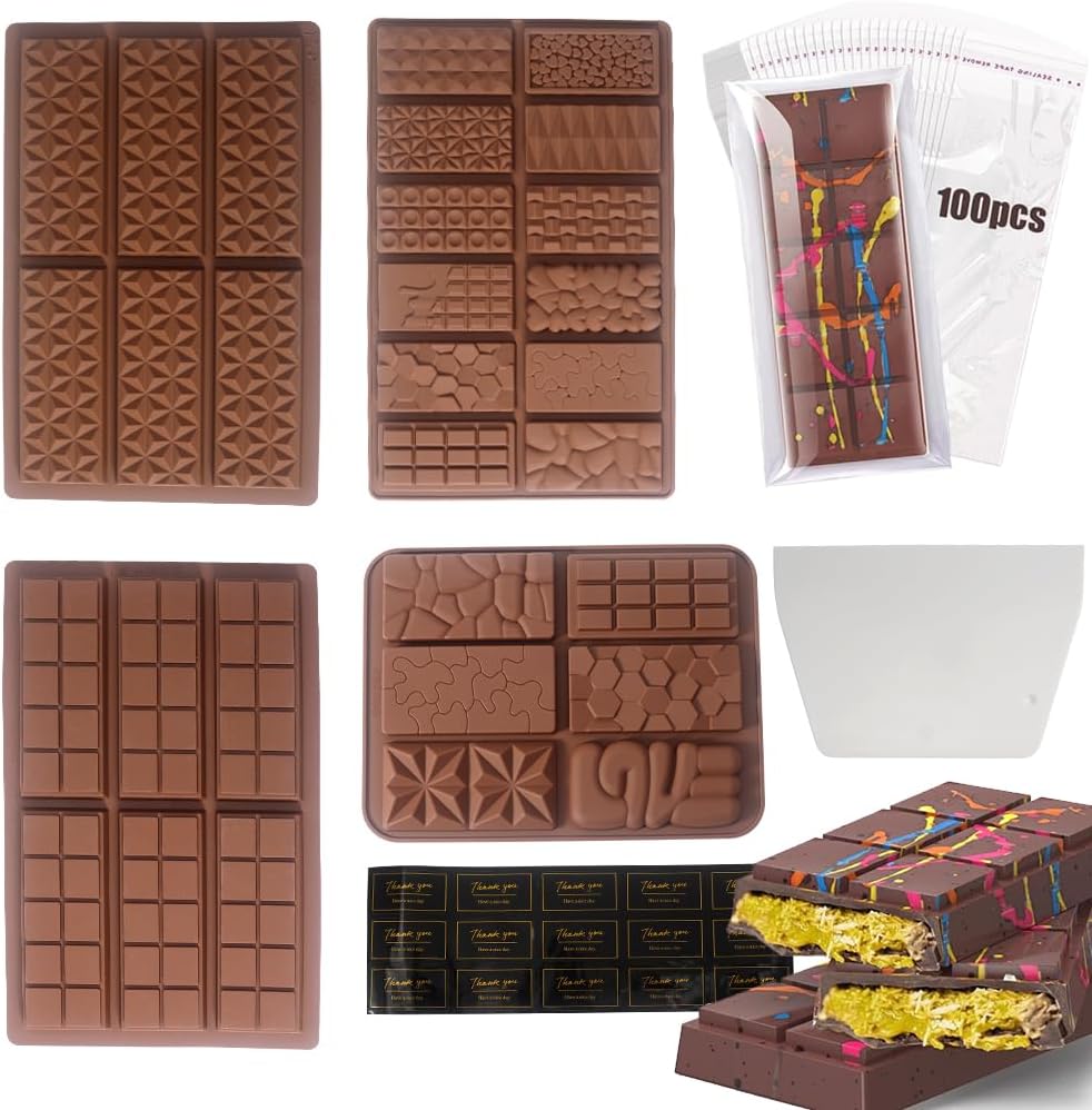 Amazon.com: TY & TAY Silicone Chocolate Molds – 4PCS Candy Mold ...