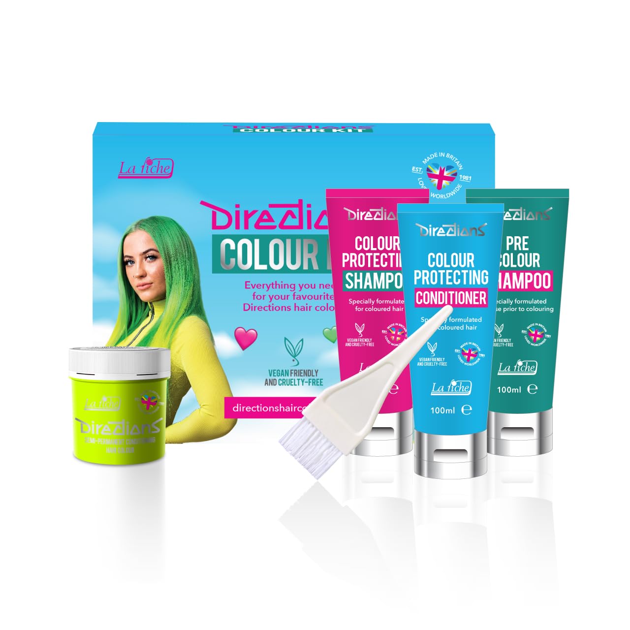 La Riche Directions Semi-Permanent Hair Color Kit 100ml - Fluorescent ...