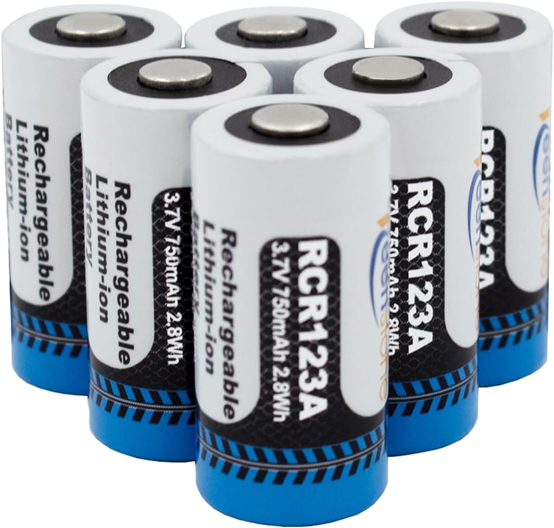 CR-123A 3v Rechargeable Lithium Batteries 6 Pack : Amazon.com.au ...