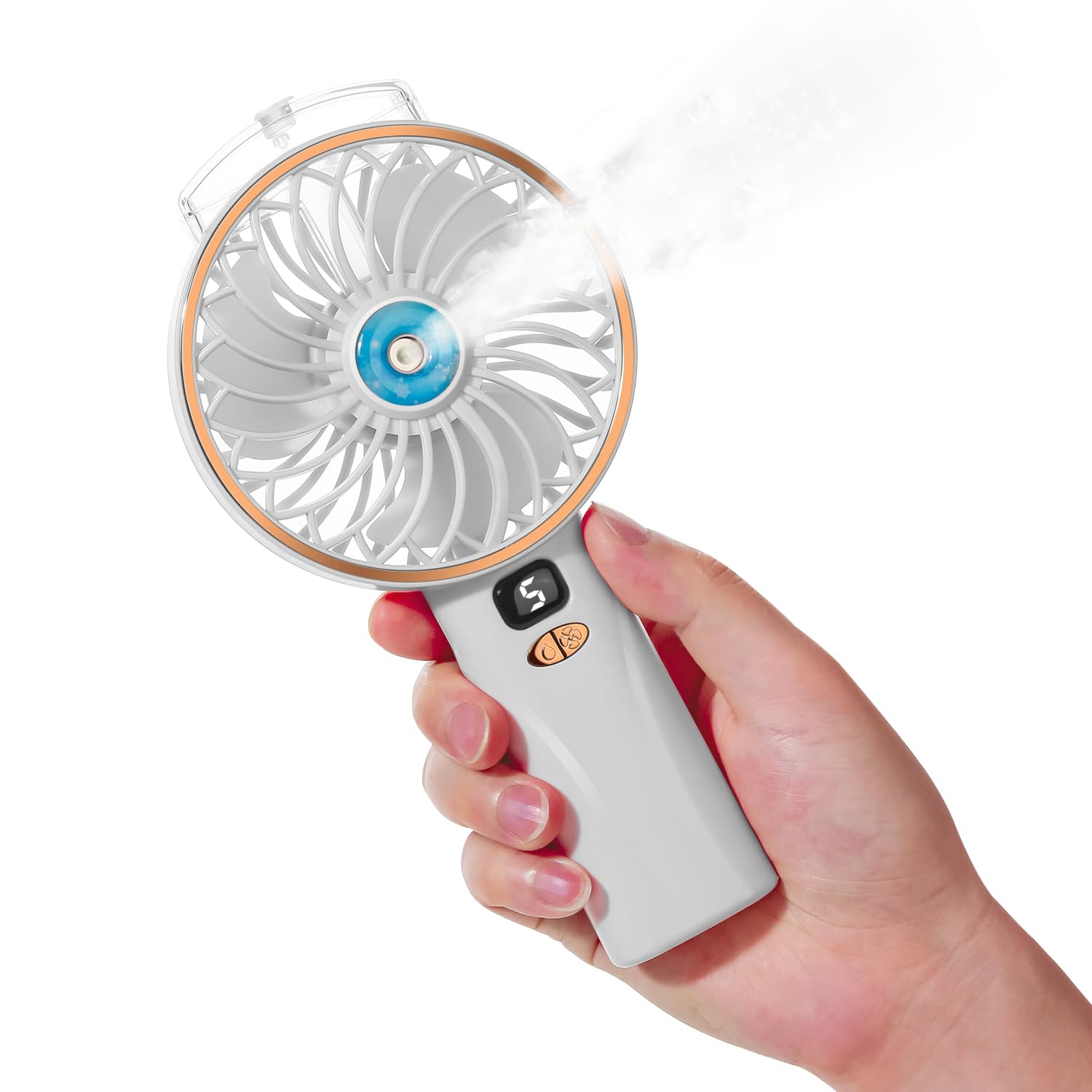 Amazon.com: SANCHAISEN Small Portable Misting Fan Rechargeable ...