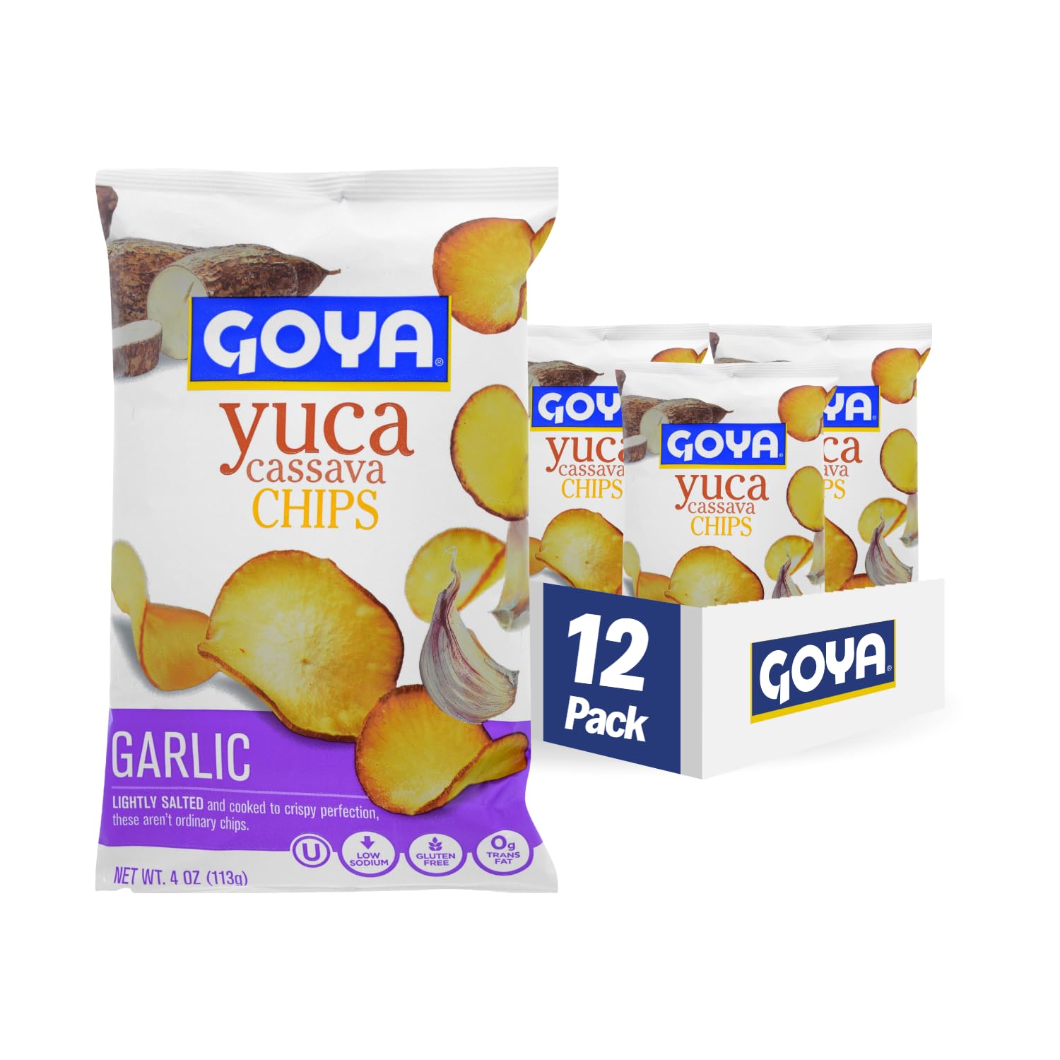 Amazon.com: Goya Foods Yuca Chips Garlic, 4 Ounce (Pack of 12)