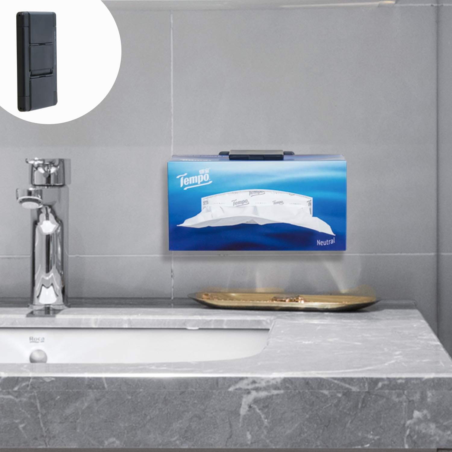 Amazon.com: TFY Tissue Box Holder, Kitchen Wall Mount Compatible with ...