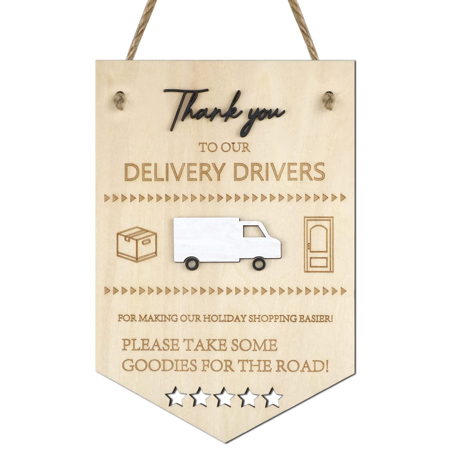 Thank You Delivery Driver Sign Delivery Driver Snack Wooden Door Sign ...