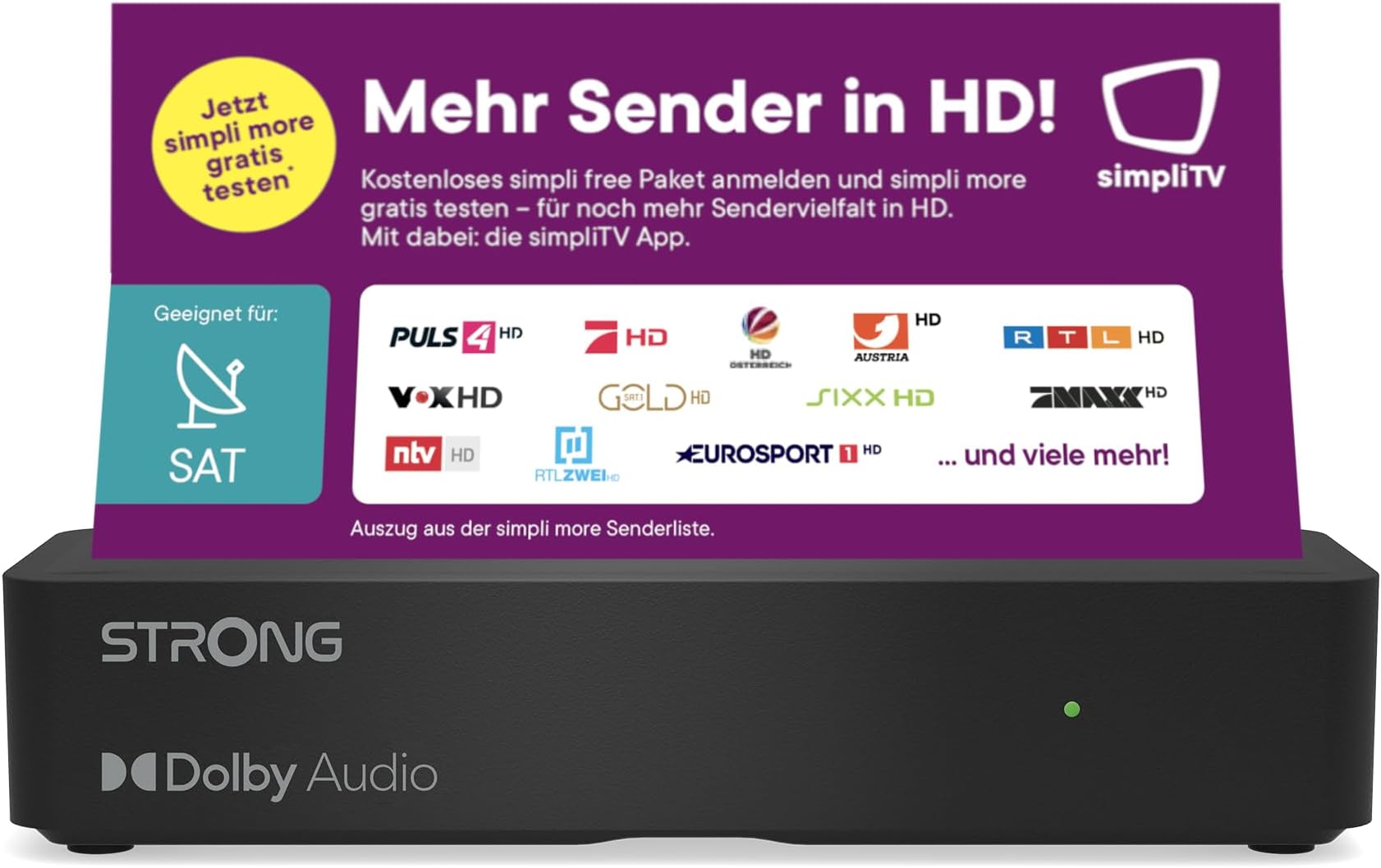STRONG - Digitaler HD-Satellitenreceiver SRT 7511 - Sat Receiver für ...