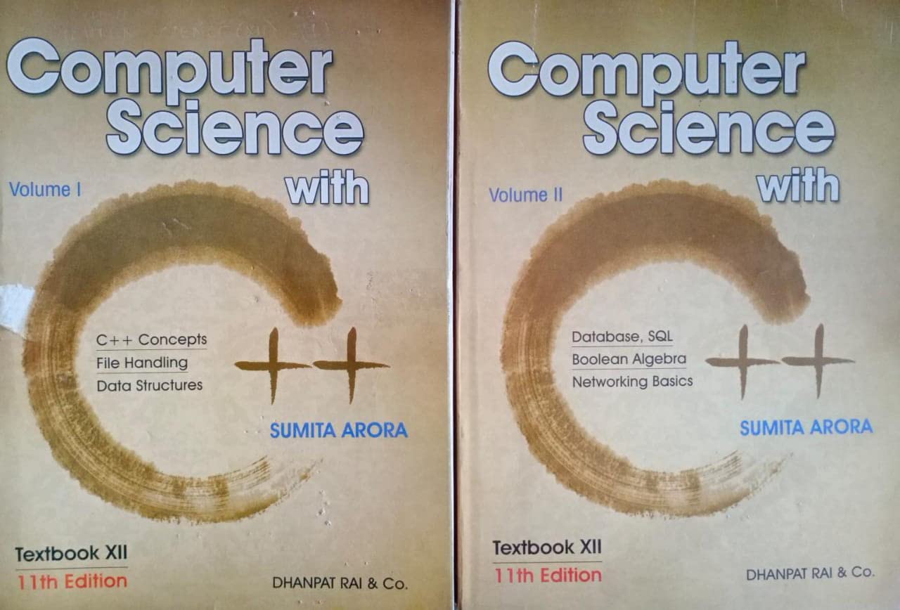 Computer Science With Vol 1& 2 Class 12 By Sumita Arora (S) : Dhanpat ...