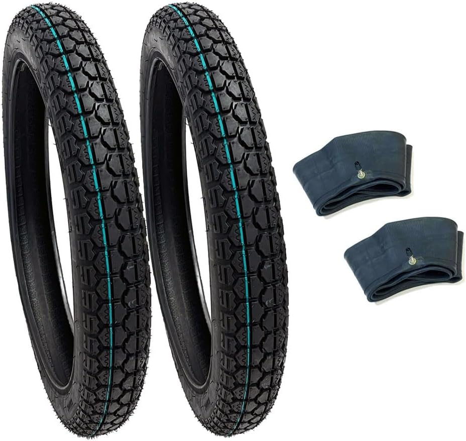 Amazon.com: MMG Bundle Motorcycle Tires with Inner Tubes - 2 Tires Size ...