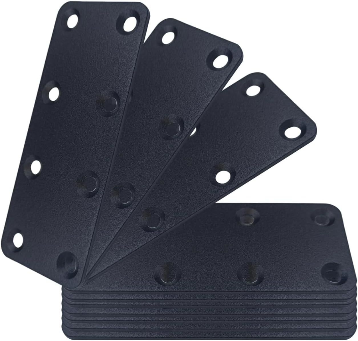 Amazon.com: Flat Mending Plates, 8 Pcs Black Metal Flat Straight ...