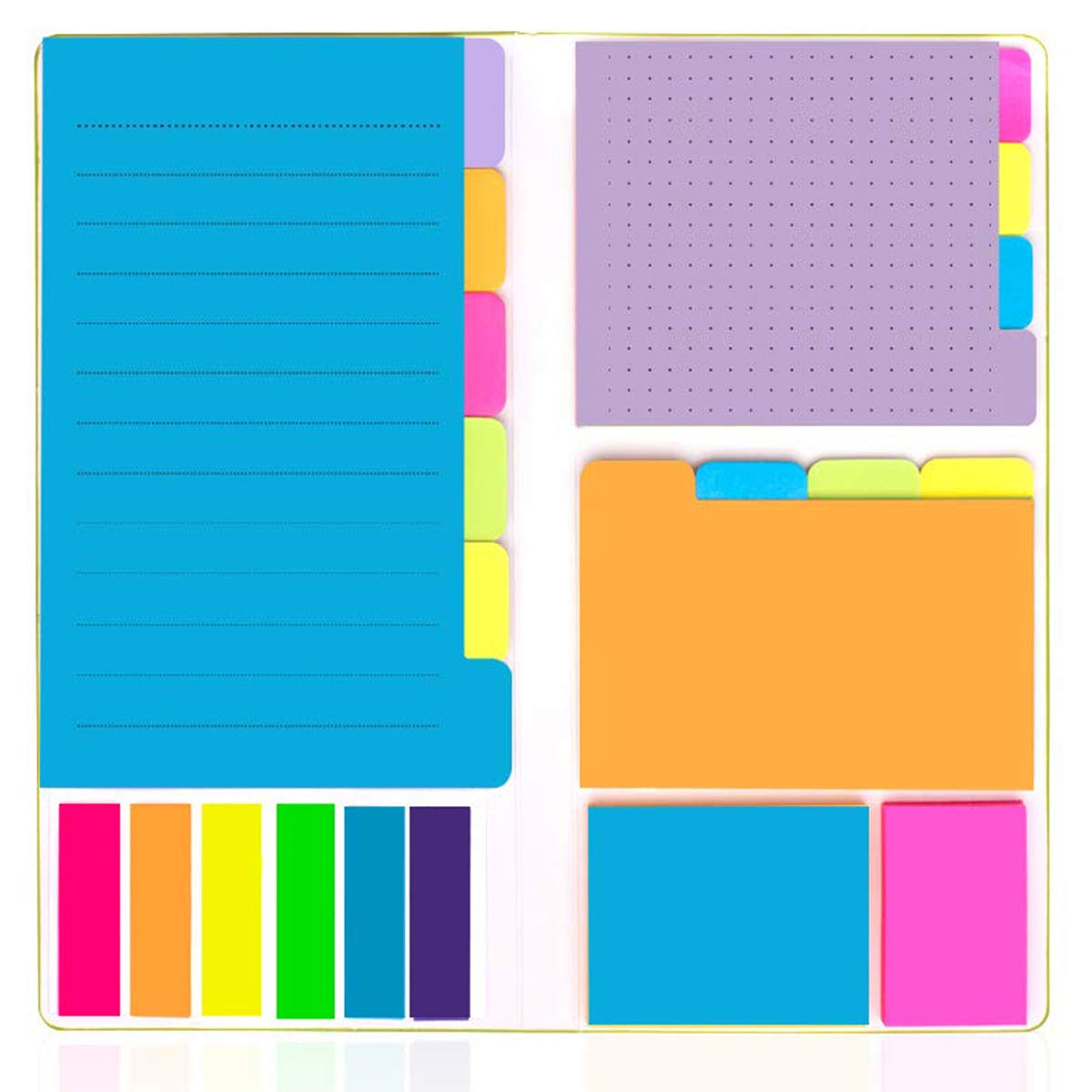 Sticky Notes Colored Divider Self-Stick Notes Set by LE PA (402pcs ...
