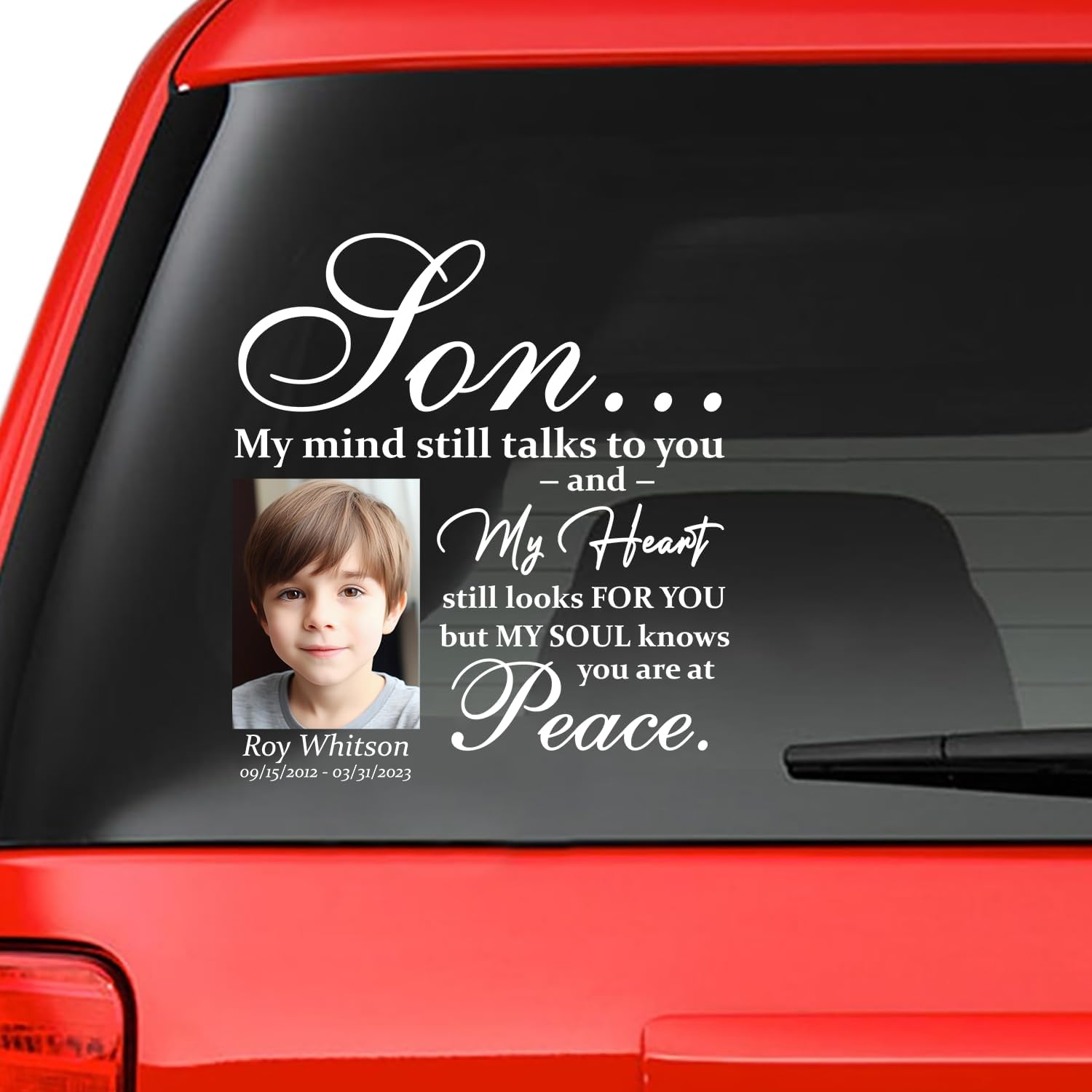Amazon.com - in Memory of Personalized Memorial Decals. Loss of Loved ...