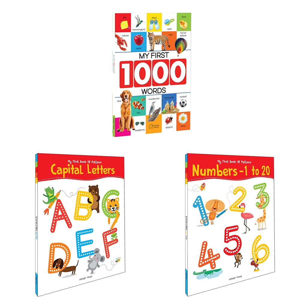 Buy My First 1000 Words: Early Learning Picture Book t+My First Book of Patterns Capital Letters ...