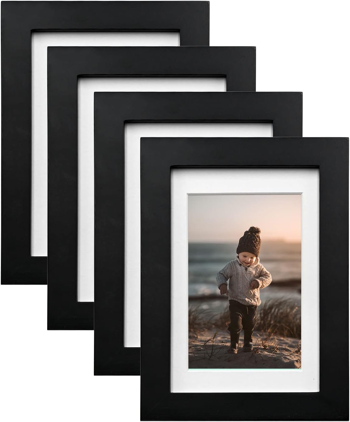 Amazon.com - Heimlove 4x6 Picture Frames Set of 3 with Mat to Display 3 ...