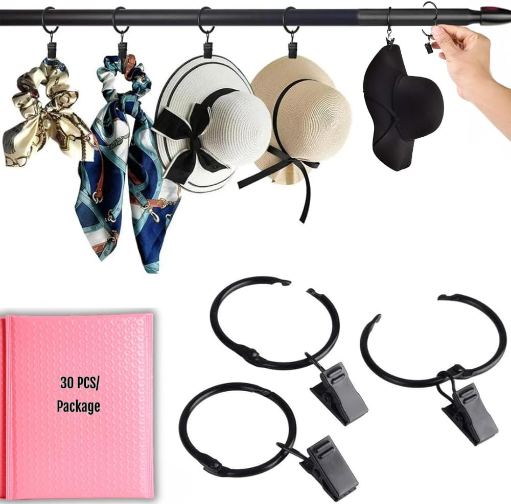 Amazon.com: iHomeBlinds Clip Stainless Steel Openable Circle Hooks ...