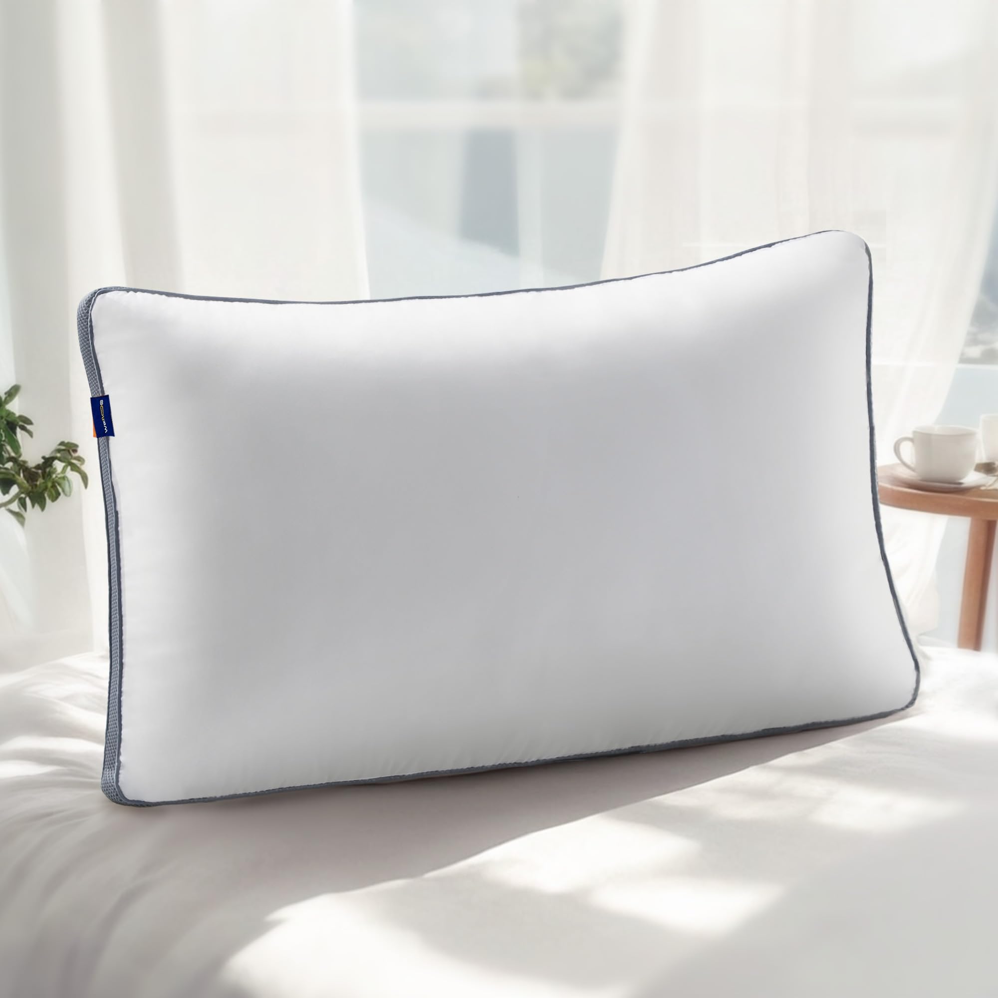 Wellos Pillows 2 Pack Hotel Quality Skin-Friendly Down Alternative ...