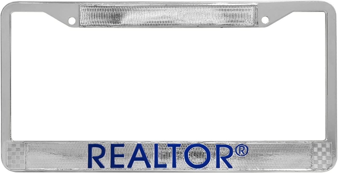 Amazon.com: Realtor® Logo License Plate Frame, Silver, Real Estate ...