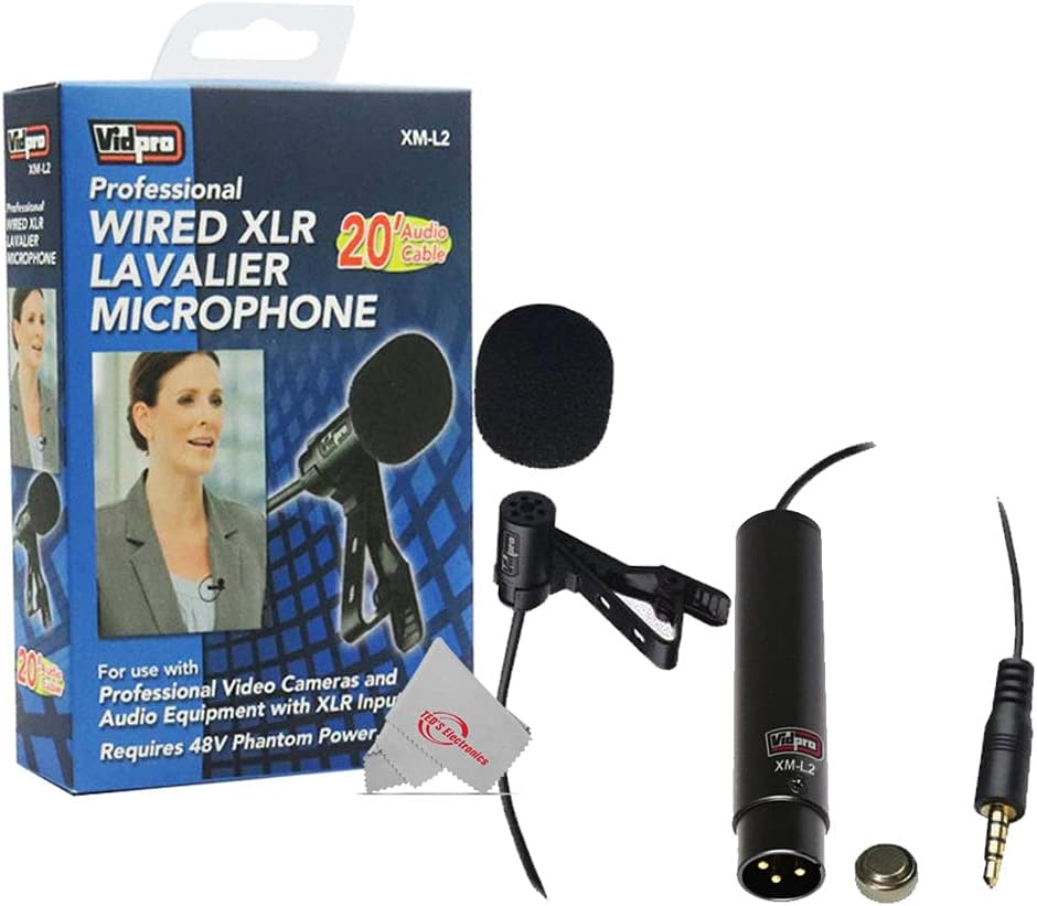 Amazon.com: Vidpro XM-L2 XLR Lavalier Microphone for DSLRs, Camcorders ...