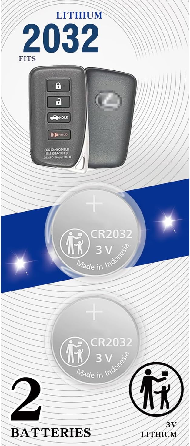 Amazon.com: 2 pack CR2032 2032 Smart Remote Key Fob OEM Battery ...