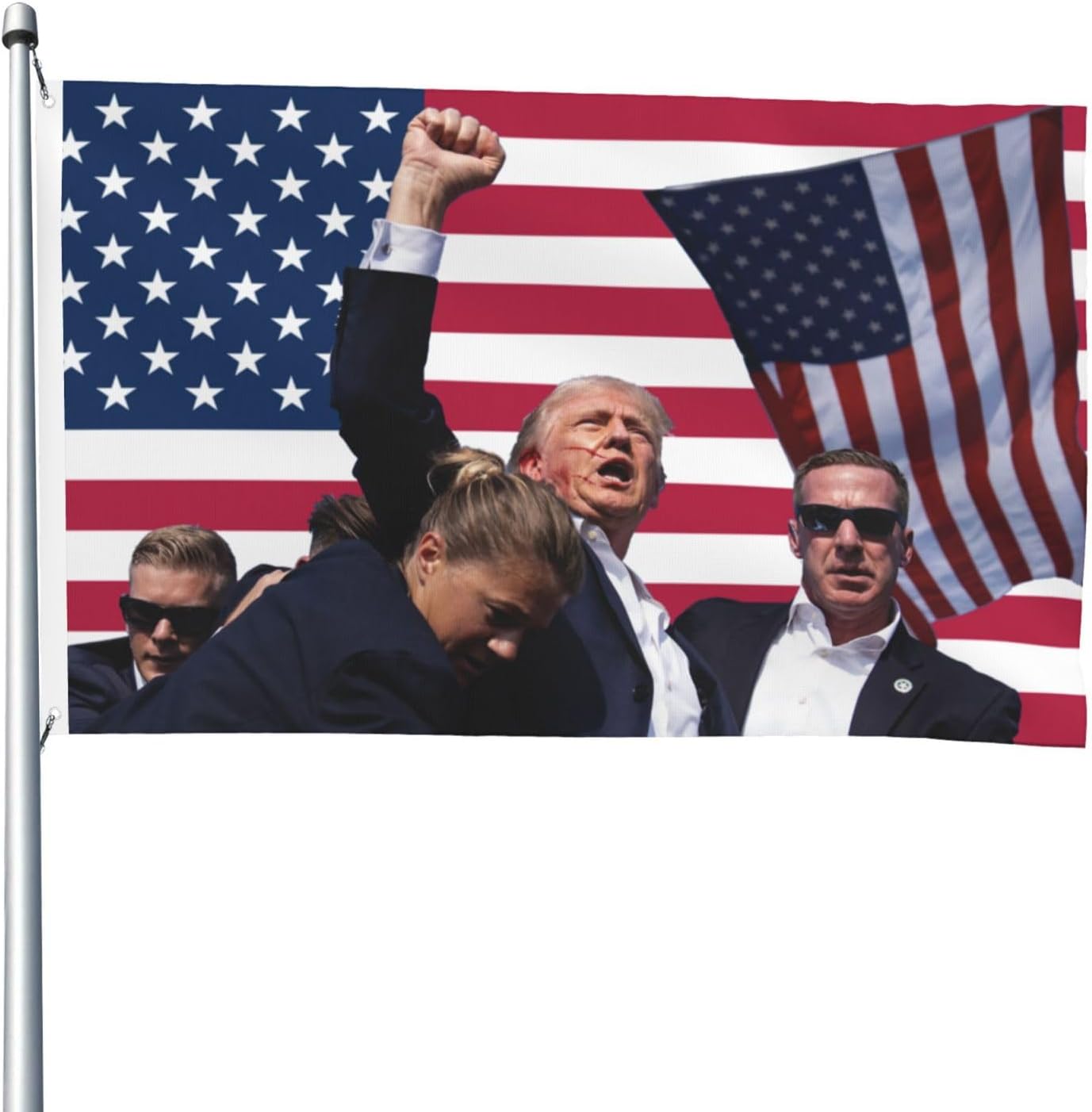 Amazon.com : NJHGHHRT Trump 2024 Fight Assassination Attempt Flag ...