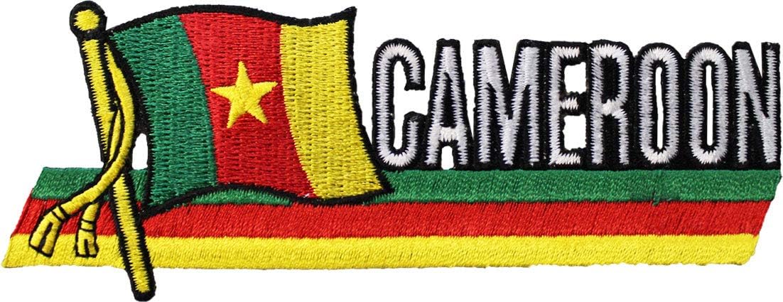 Amazon.com: Cameroon Flag Embroidered Sew on/Iron on Cutout Patch, Approx. Size 1.75" x 4.75"