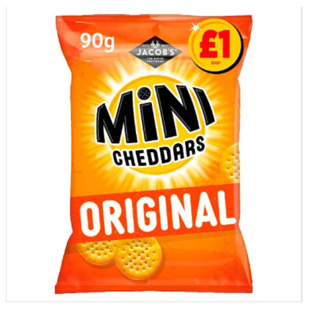 Jacob's Mini Cheddars Original Snacks 90g x Case of 15 : Amazon.co.uk ...