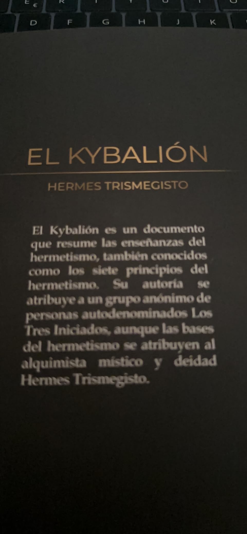 El Kybalion - Pasta Dura - Col. Arte y Letras : Hermes Trismegisto ...
