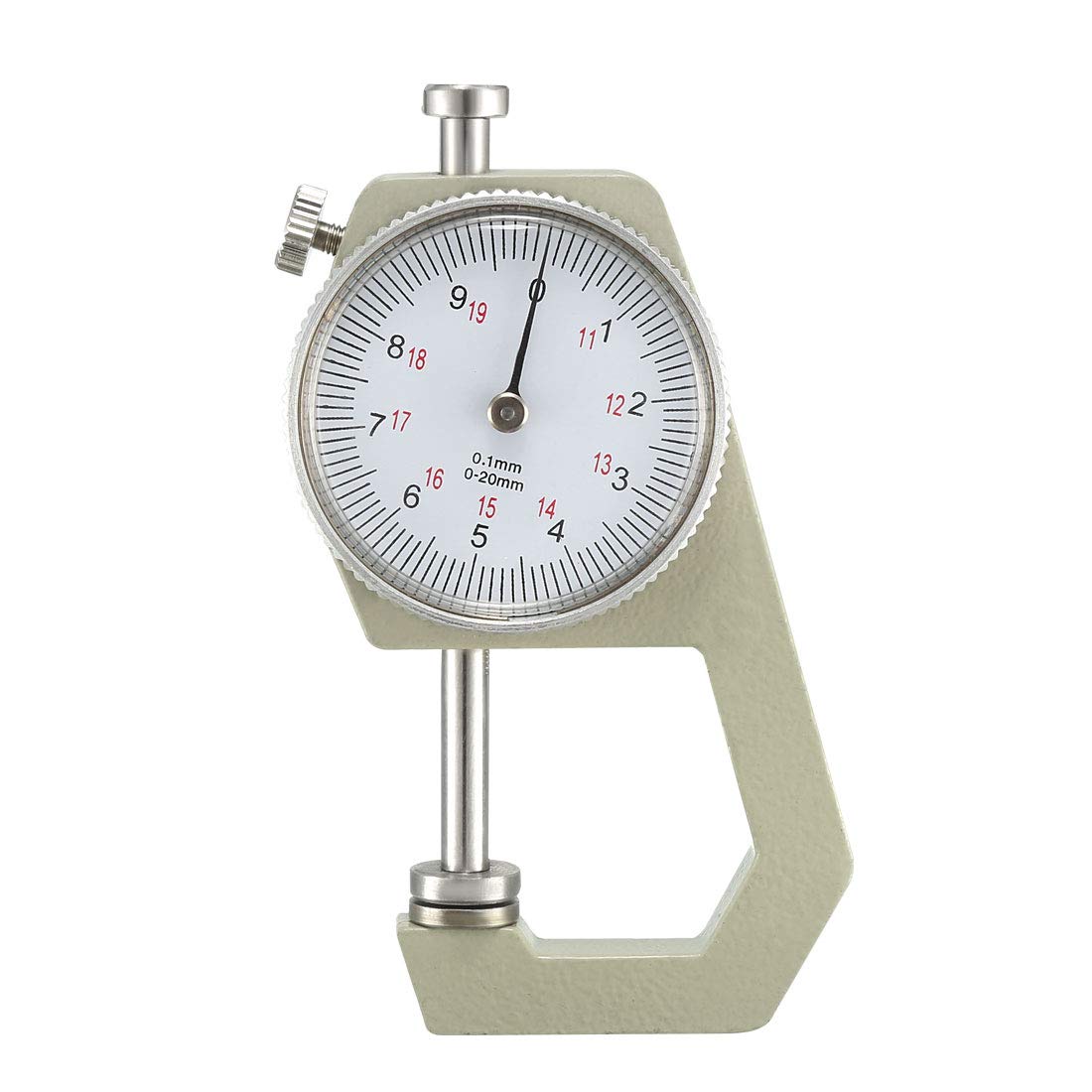uxcell Thickness Gauge 0-20X0.1mm Range Flat Anvil Round Dial Indicator ...