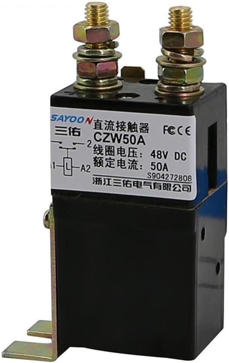 Amazon.com: LLUCH DC Contactor CZW50A ZJW50A Power Relay 12V 24V 36V ...