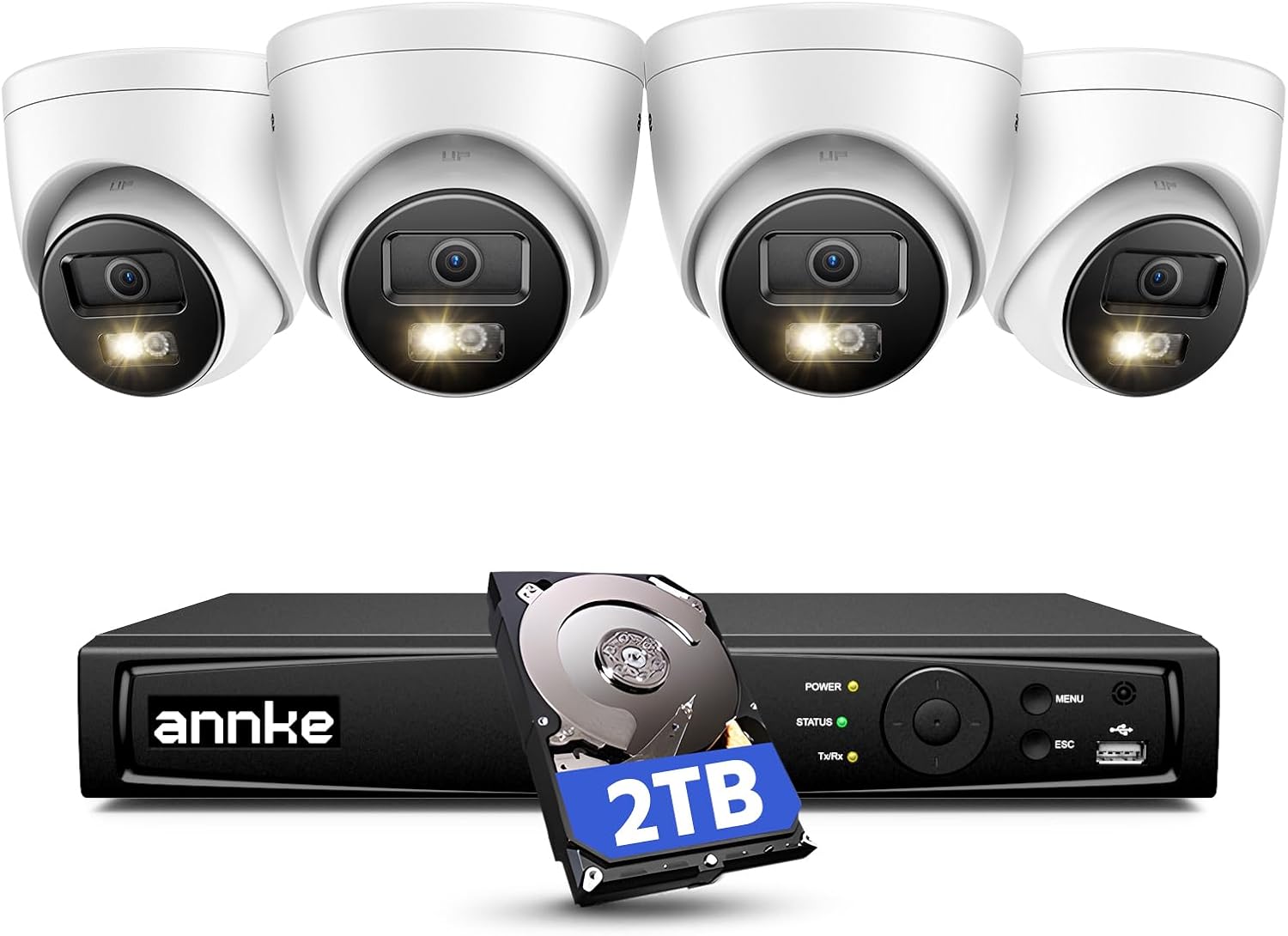 ANNKE 12MP PoE CCTV Security Camera System - 4X 12MP Ultra HD IP Camera ...