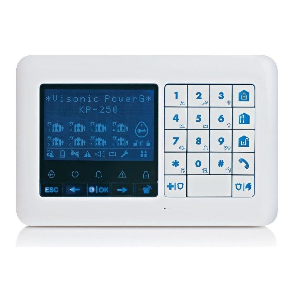 Visonic KP-250 PG2 2 Way Wireless Two-way Keypad for Visonic ...