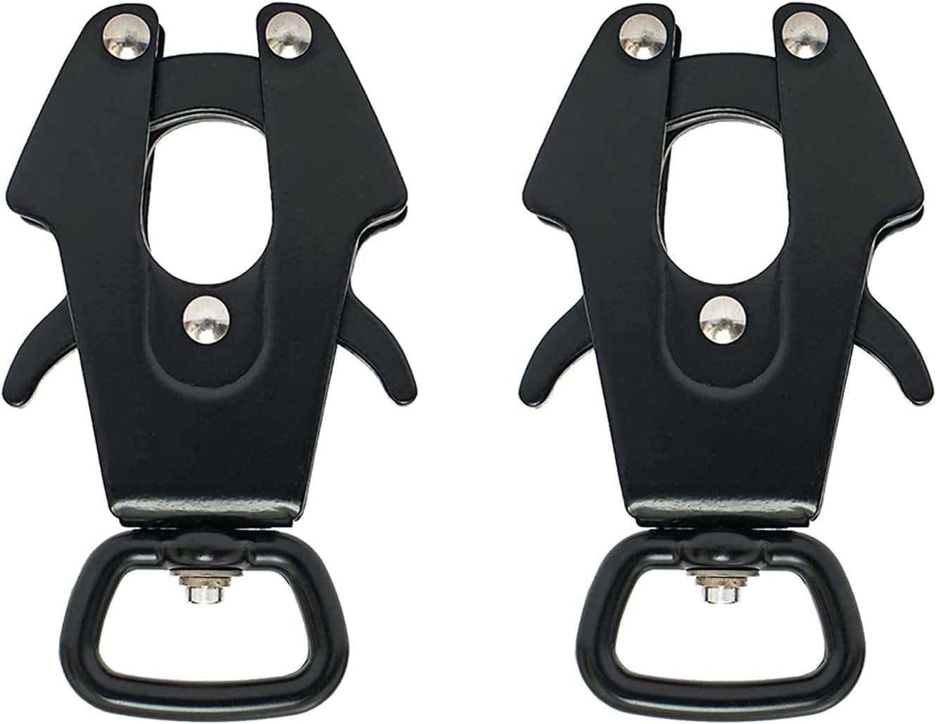 Amazon.com : Reginary 2 Pcs Frog Clip Black Dog Leash Clasp 360 Degree ...