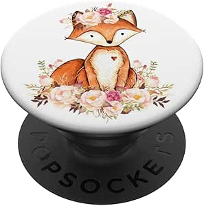 Amazon.com: Cute Fox Floral Flower Watercolor Design Foxes Lover Gifts ...