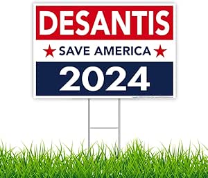 Amazon.com : Political Campaign Yard Sign w/Stake, Ron DeSantis 2024 ...
