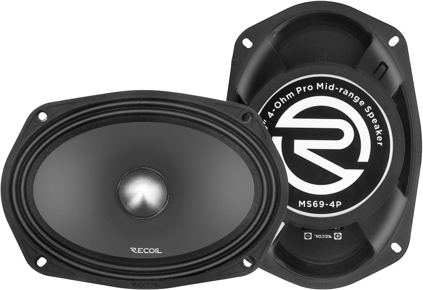 Amazon.com: RECOIL MS69-4P 6X9-Inch Midrange Pro Audio Car Speakers ...