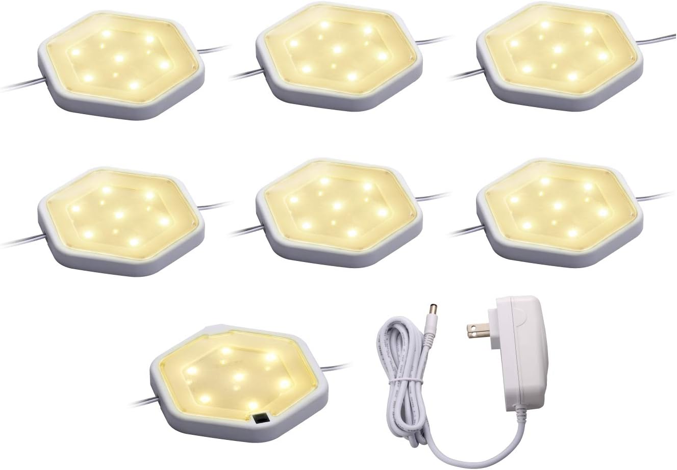 BLACK+DECKER LEDUC-PUCK-7WK LED Puck Light Kit, Tool-Free Install ...