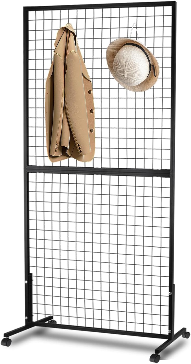 Amazon.com: ktondic 3'×6' Grid Panels for Display, Movable Gridwall ...