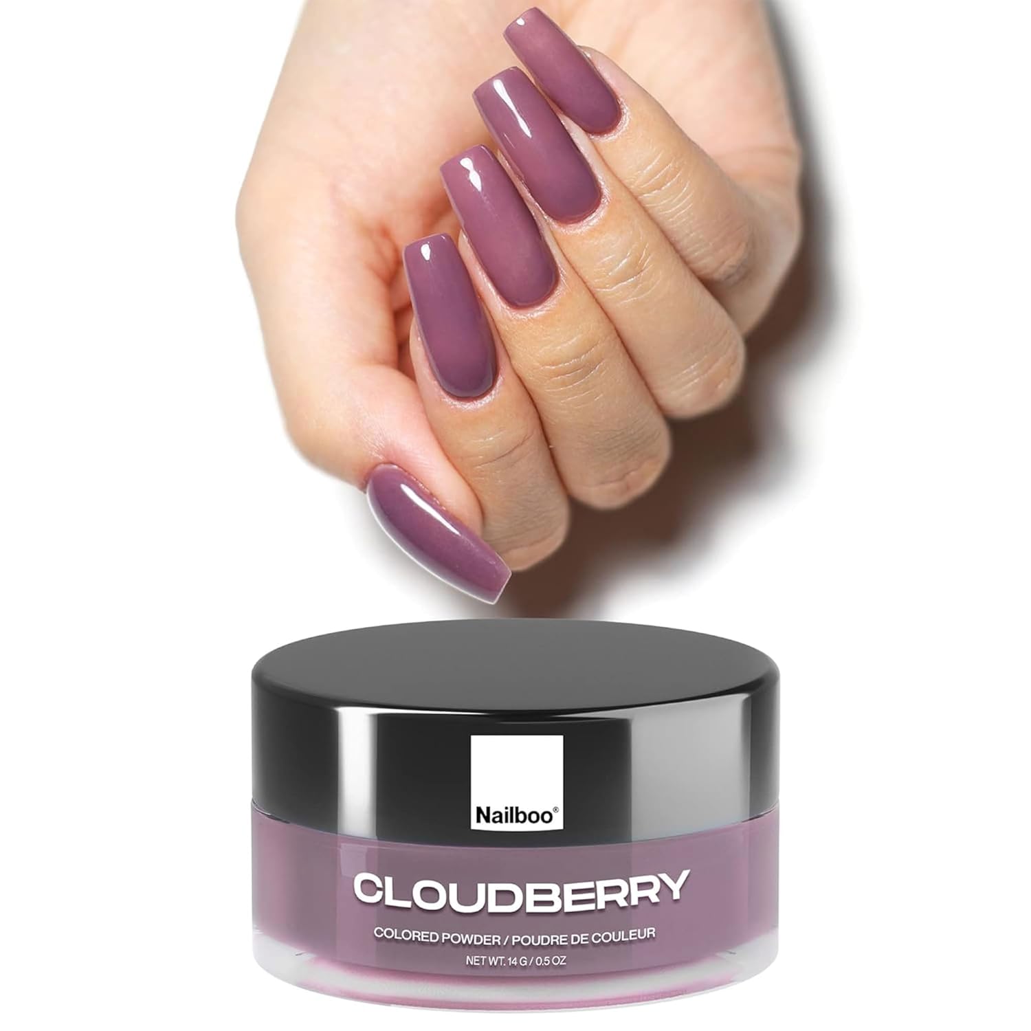 Amazon.com: Nailboo Dip Powder for Nails, Cloudberry – Dusty Purple Nail Dipping Powder, Custom ...