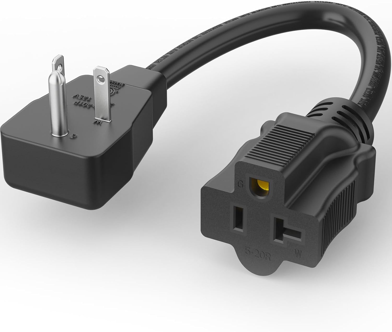 Amazon.com: PLUGTUL 20Amp Extension Cord 1 FT, NEMA 5-20P to NEMA 5-15 ...