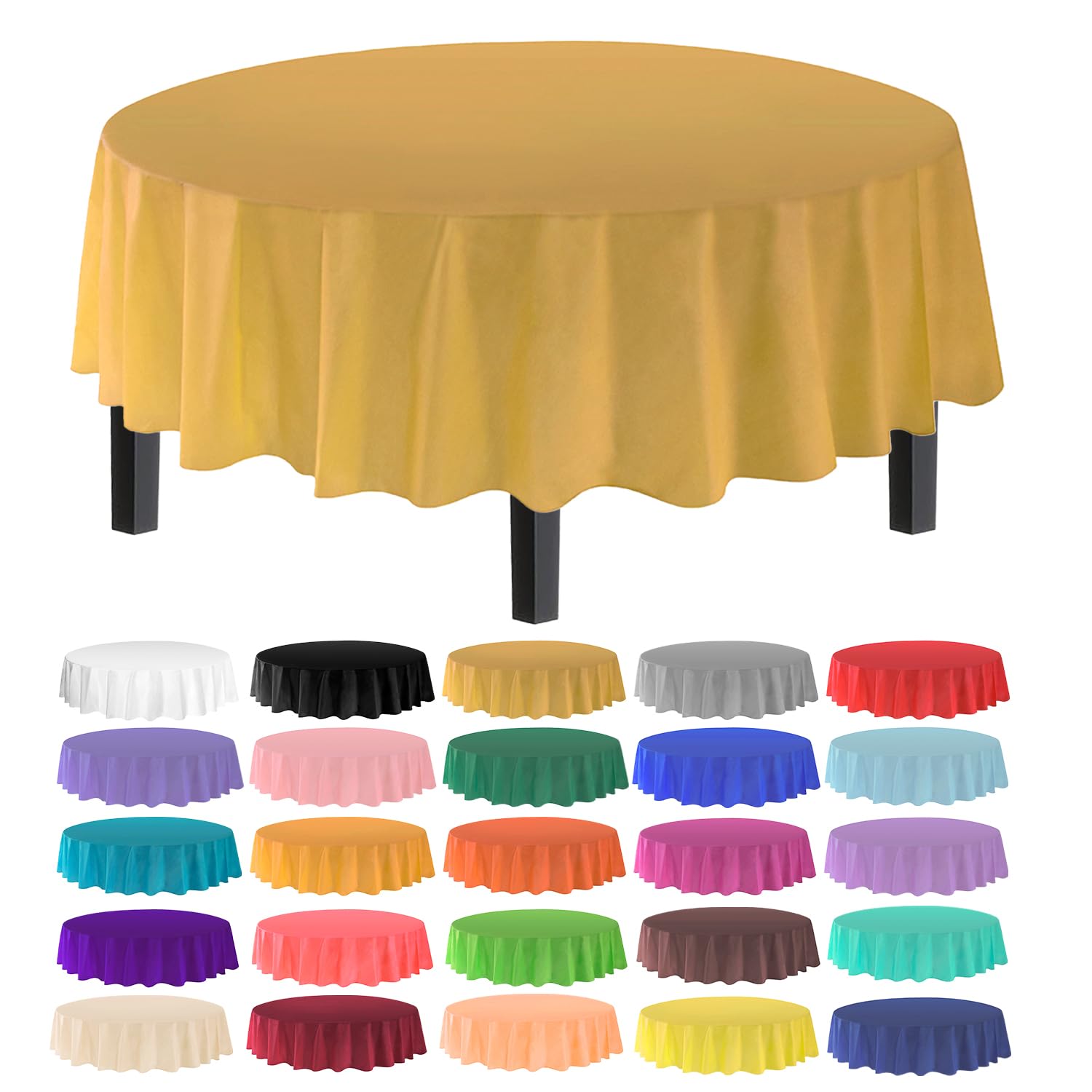 Amazon.com: allgala 12-Pack Premium Plastic Table Cover Medium Weight ...