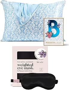 Amazon.com: Bridgerton x Kitsch Satin Pillowcase & Eye Mask for ...