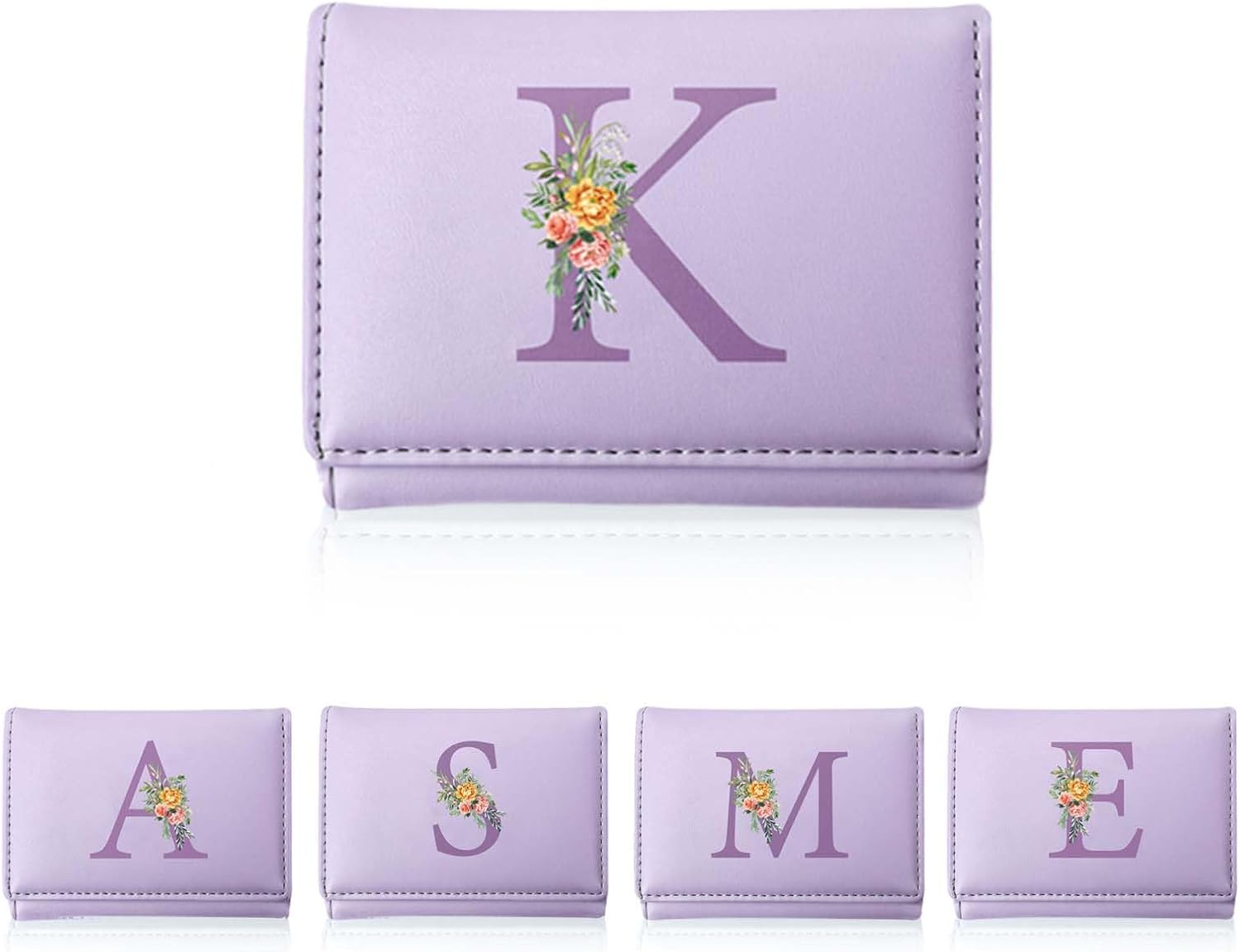 Amazon.com: Rvelidode Girls Wallet, Tri-folded Initial Girls Wallets ...