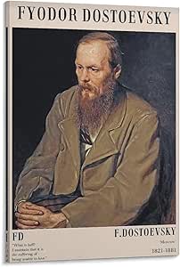 Amazon.com: Fyodor Dostoevsky Portrait Poster Canvas Wall Art Poster ...