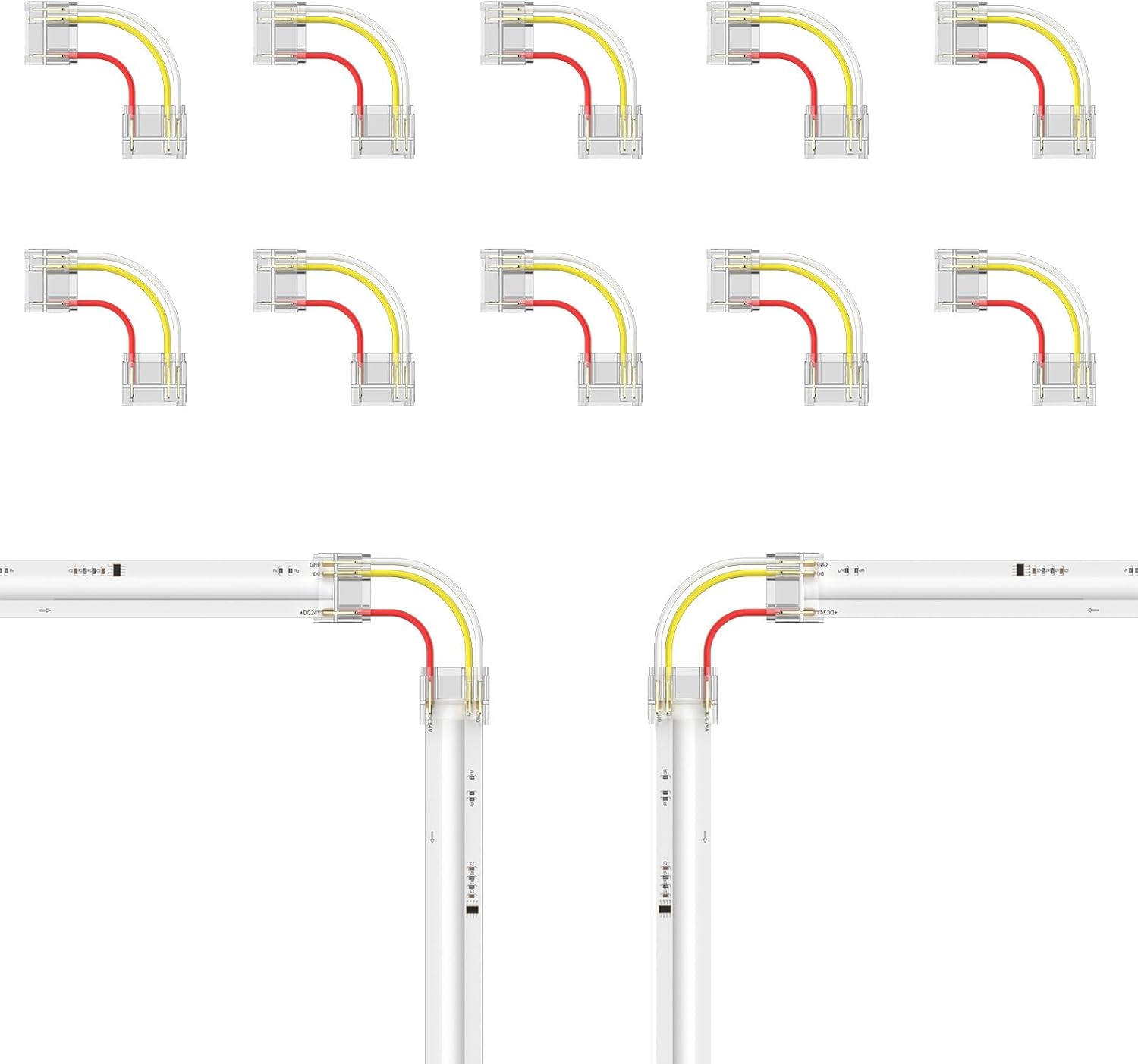 PAUTIX Conectores de 12 mm, 10 conectores en forma de L/esquina ...