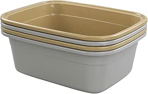 Amazon.com: Doryh 12 Quart Dish Pan Basin, 14" x 11" x 5.12", Set of 4 ...