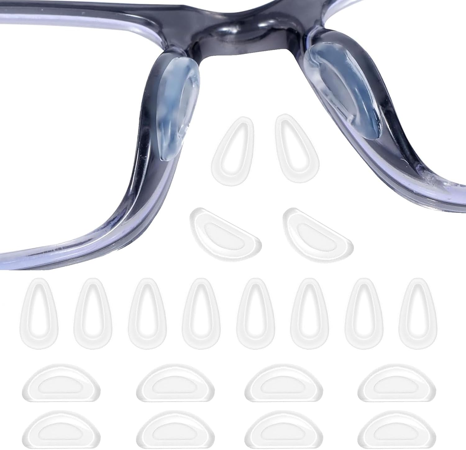 10 Pairs Glasses Nose Pads Silicone, Anti Slip Nose Pads for Glasses ...