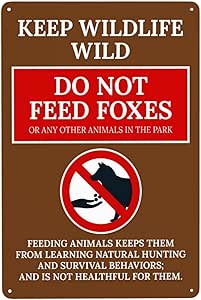 Amazon.com: Do Not Feed Foxes Keep Wildlife Wild Sign Wildlife Signs ...
