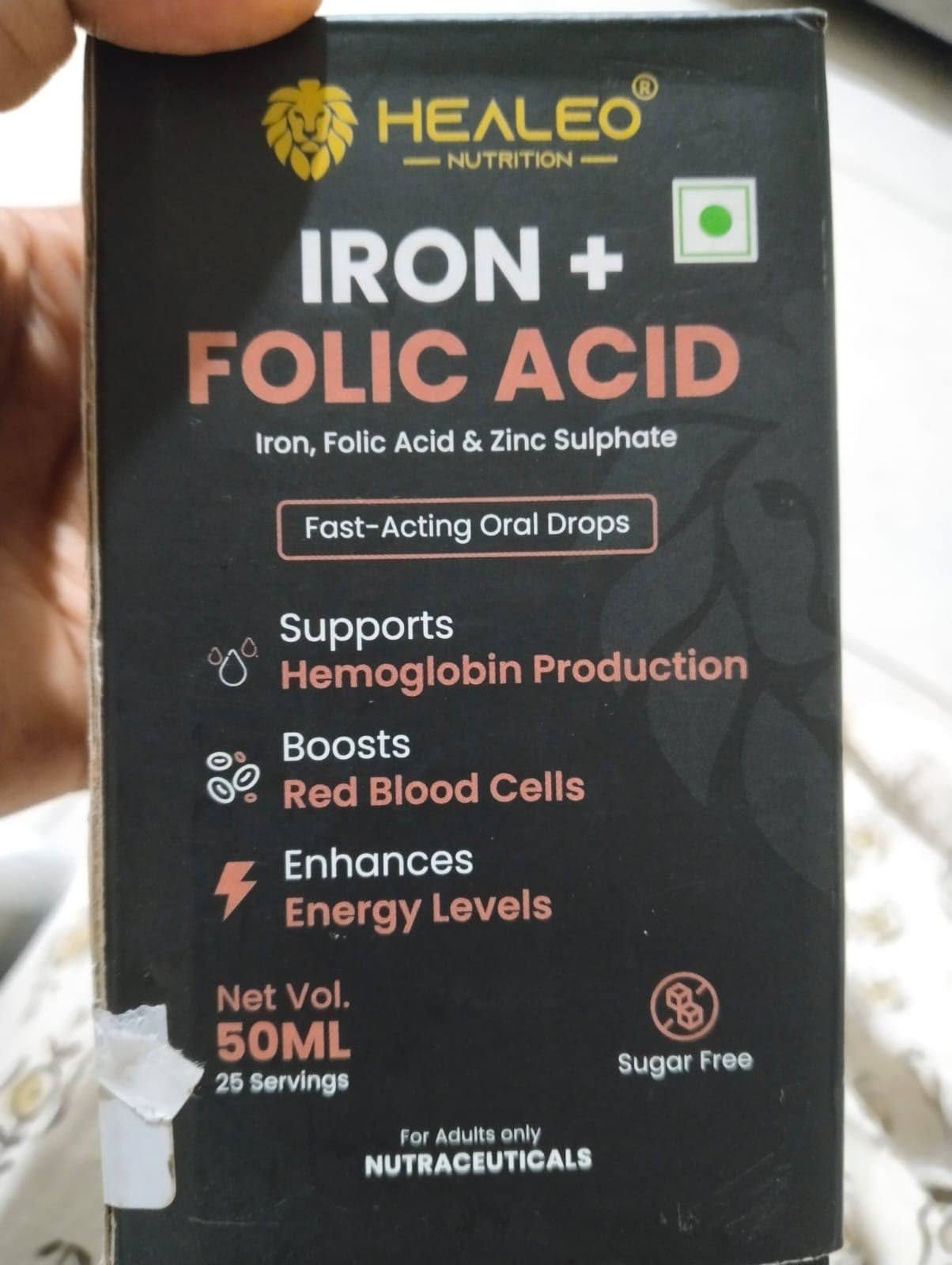 Healeo Iron + Folic Acid Drops | Fast Acting Liquid Iron Supplement for ...