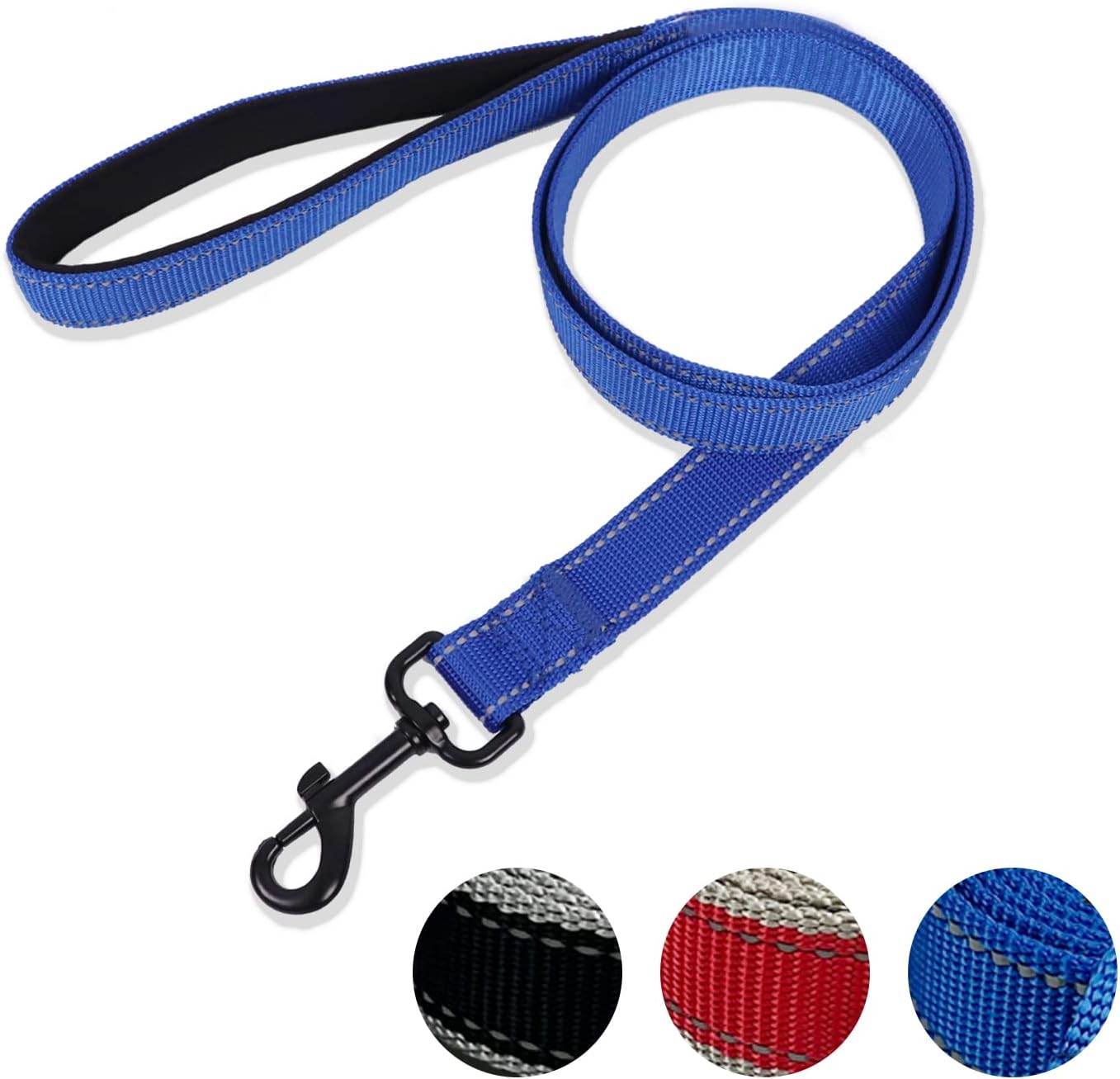 DOKI Reflective Dog Lead, Double-Sided Strong Nylon Dog Leash with ...