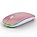 Amazon.com: WREANU Wireless Bluetooth Mouse Rechargeable LED Laptop ...
