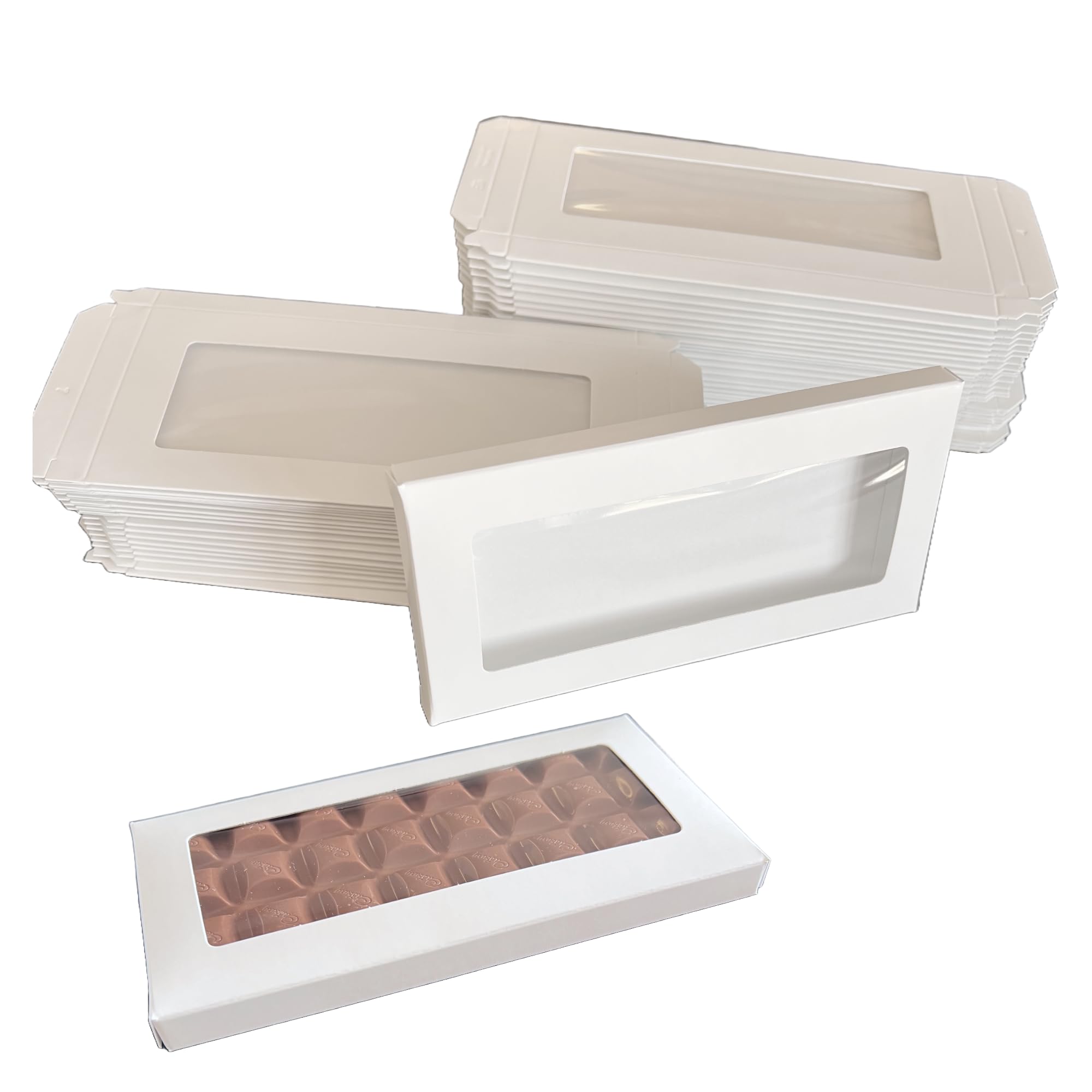 Amazon.com: GoGoPak 50 Boxes - Chocolate Bar Boxes - with Cello Window ...