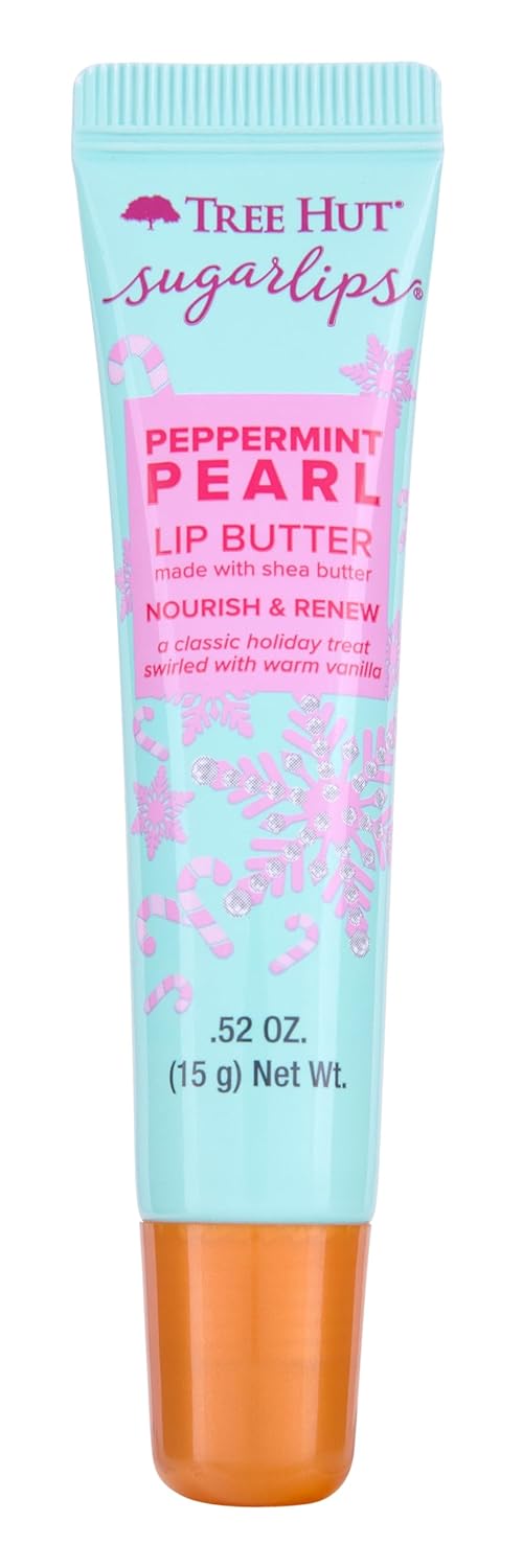 Amazon.com: Tree Hut Sugarlips Peppermint Pearl Lip Butter | Limited ...